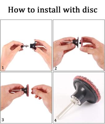 2PCS 3inch Roll Lock Rotary Sanding Disc Pad Holder 1/4" Shank for Die ...