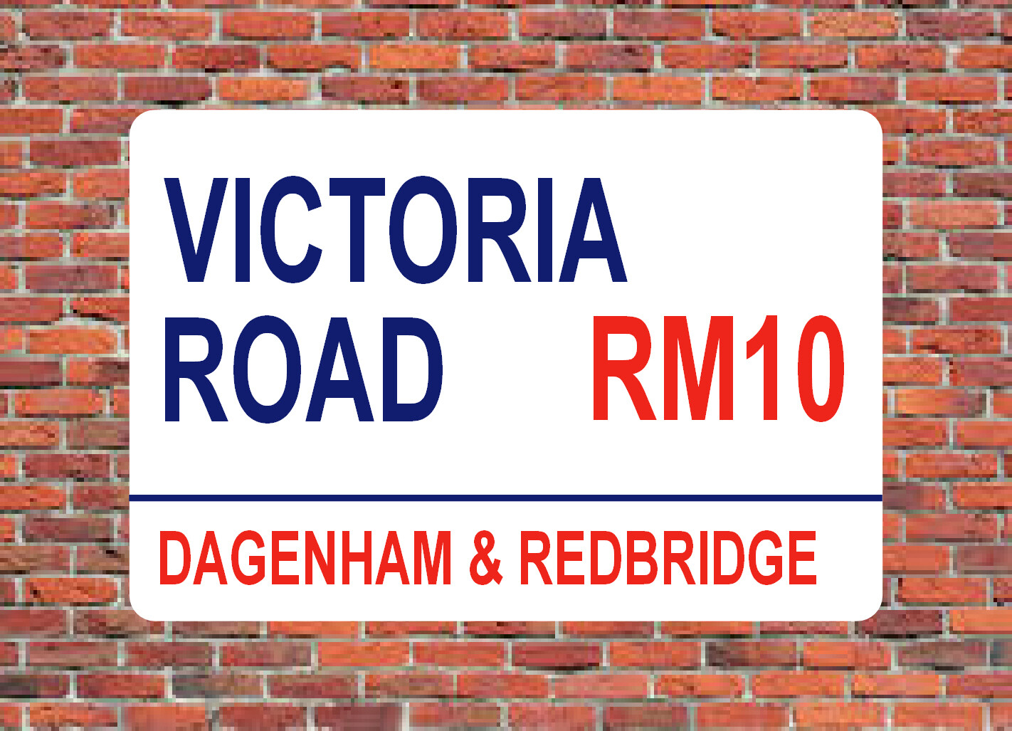 VICTORIA ROAD RM10 london street SIGN dagenham & redbridge fc football ...