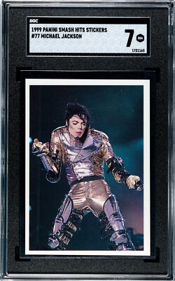 MICHAEL JACKSON 1999 Panini Smash Hits Stickers #77 SGC 7 | eBay