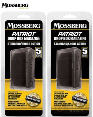 TWO Mossberg PATRIOT 4x4 .243 .308 6.5 CM 7MM-08 5-Round MAGAZINES SA ...