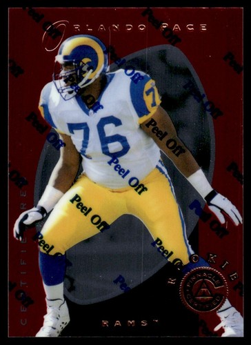 1997 Certified Mirror Red Orlando Pace Rookie St. Louis Rams #121 | eBay