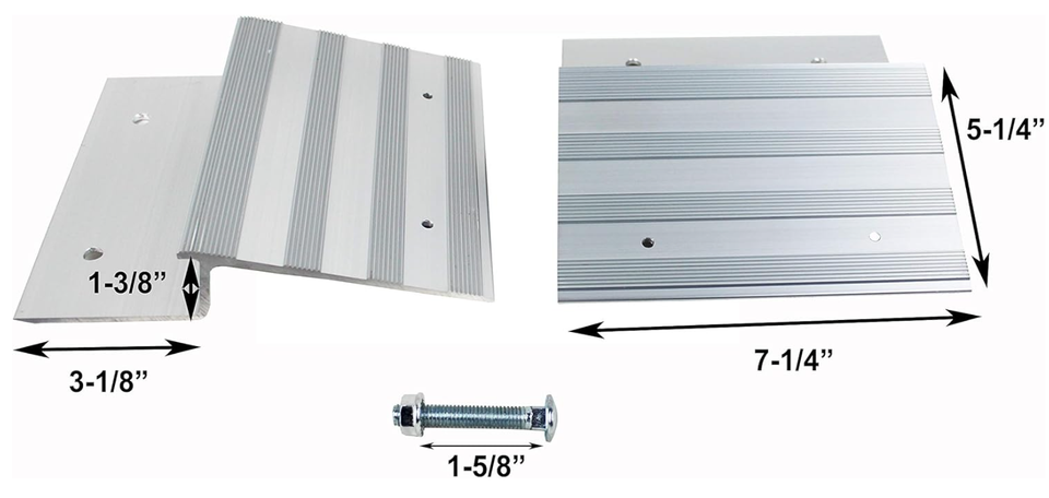 Aluminum Ramp Top Kit - Utility Ramps for Loading Trailer, Truck, Shed ...