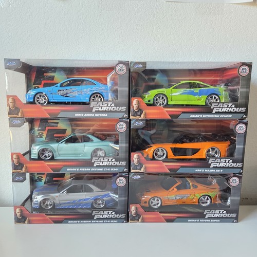 Jada Toys Fast & Furious Brian, Han and Mia 1:24 Scale Cars bundle of 6 ...