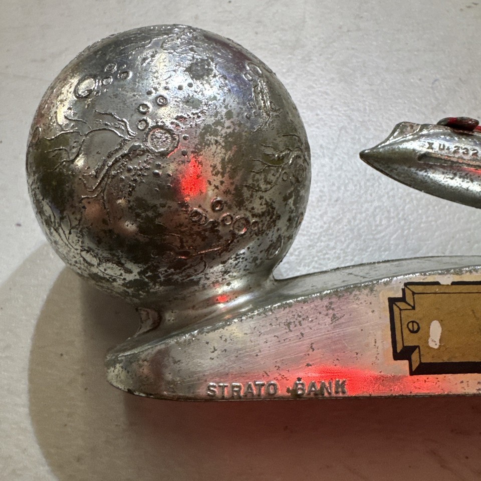 Vintage 1950’s Rocket Ship To The Moon Strato Bank SFV Federal No Key ...