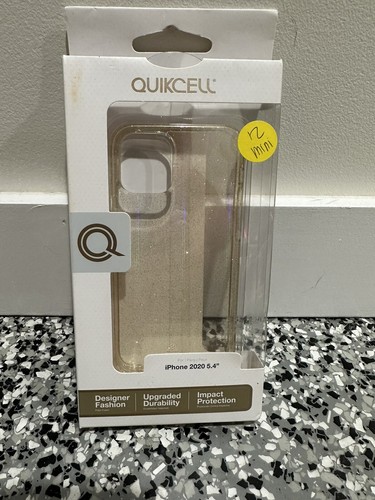 QuickCell iPhone 12 Mini Gold Glitter Phone Case Designer NEW | eBay