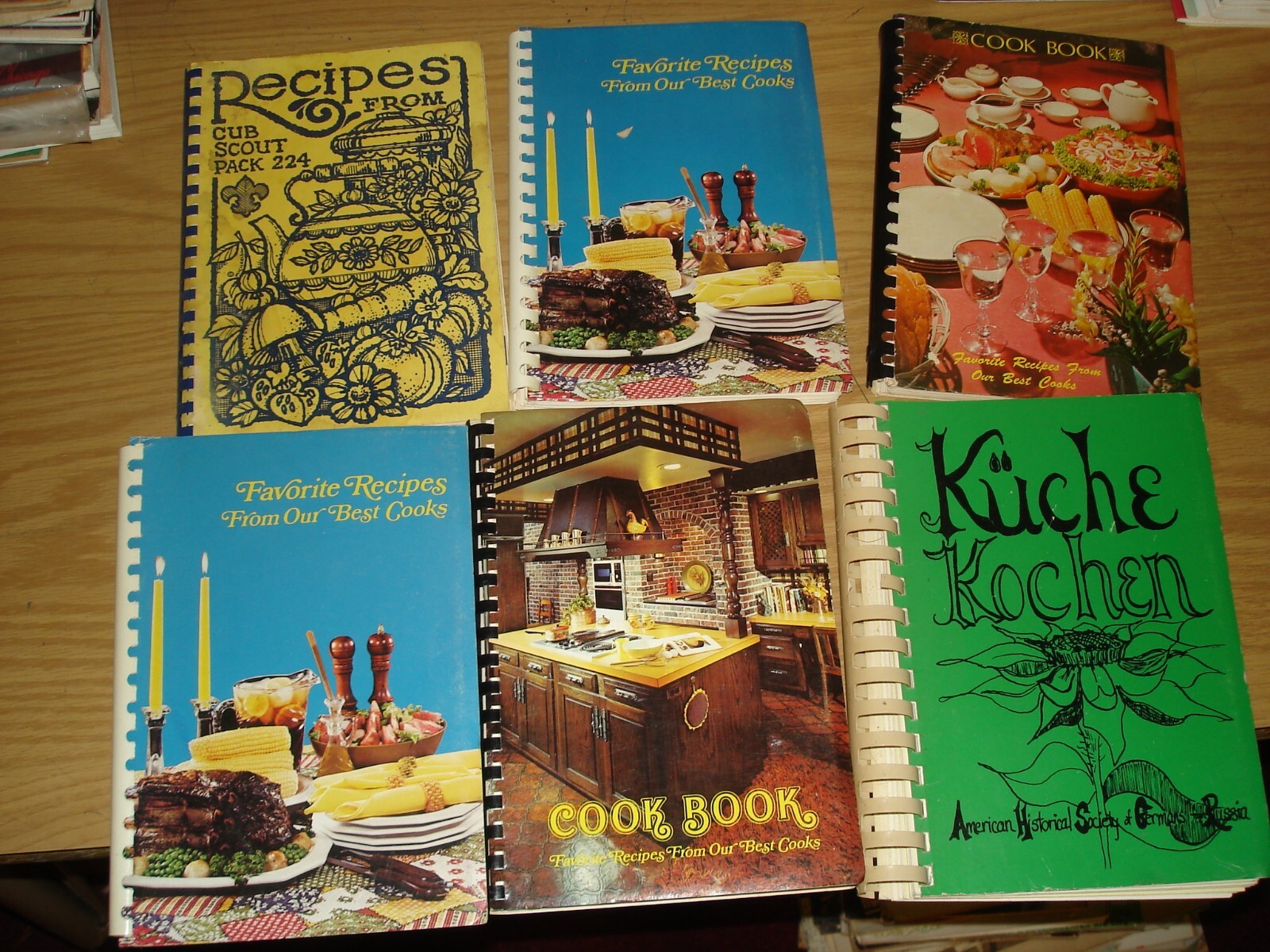Lot of 6 cookbooks Churches/organizations/LA/NY/MO/WA/Germans from ...