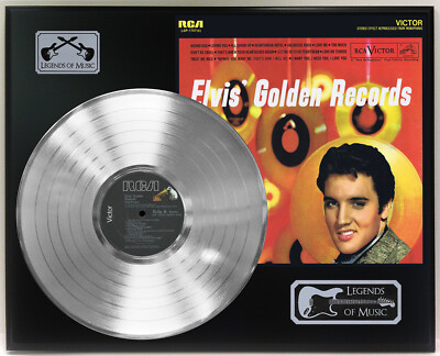 Elvis Presley - Golden Records Silver LP Record Plaque Display | eBay