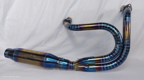 Custom Exhaust Pipes 2 into 1 Fit For 1980-2019 HARLEY Davidson Dyna ...