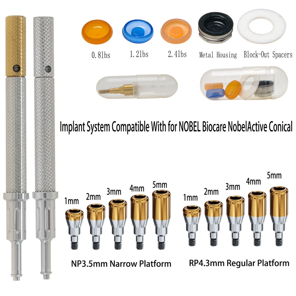 Dental Locator Attachment Abutment fit Hiossen/Zimmer/Nobel Active/ITI ...