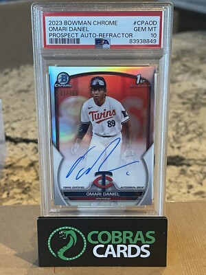 2023 Bowman Chrome Omari Daniel #CPA-OD Refractor Auto /499 Twins PSA ...
