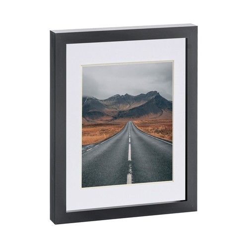 1x Black 8" x 10" Photo Frame with White 5" x 7" Mount Picture Wall ...