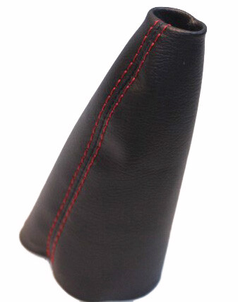 Leather Black w/Red Stitch Manual Shift Boot Fit 07-14 Mini Cooper R55 ...