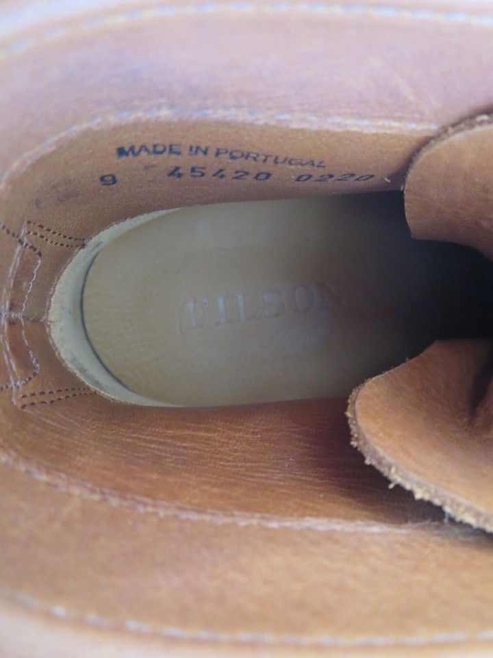 Filson Service Boots (9) Whiskey Men NEW Work Oiled Leather Vibram Sole ...