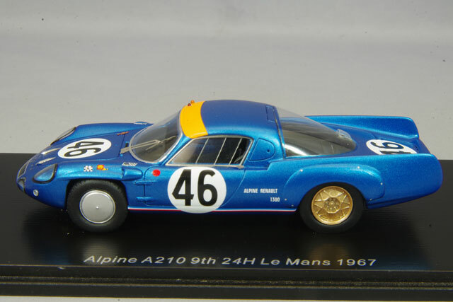Spark S5687 1/43 ALPINE A210 NO.46 9TH 24H LE MANS 1967 H. GRANDSIRE J ...