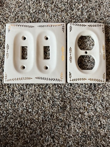 Vintage Porcelain Light Switch Plate Cover Outlet Cover Japan Mid ...