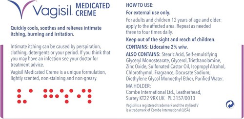 Vagisil Medicated Cream 2% - Feminine Itching, Burning & Irritation ...