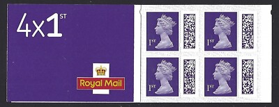 GREAT BRITAIN BOOKLET OF 4 FIRST CLASS STAMPS AT BELOW FACE VALUE ...