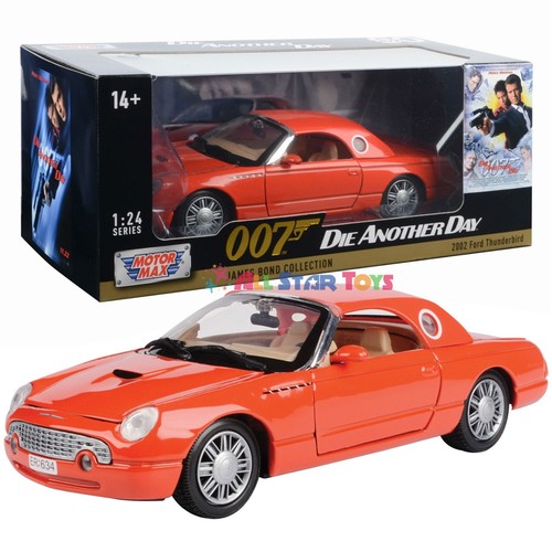 2002 FORD THUNDERBIRD ORANGE JAMES BOND 007 1/24 DIECAST MODEL BY ...