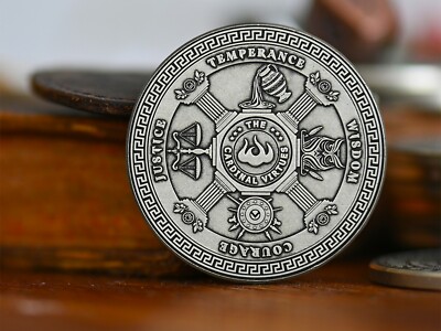 4 Cardinal Stoic Virtues Coin Medallion| Daily Stoic Mindset Coin | eBay