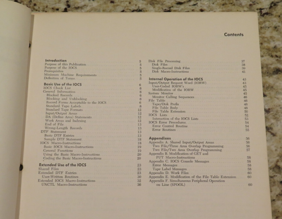 Vintage IBM 1410/7010 Operating System (PR-155) Basic 1410-IO-966 Dated ...