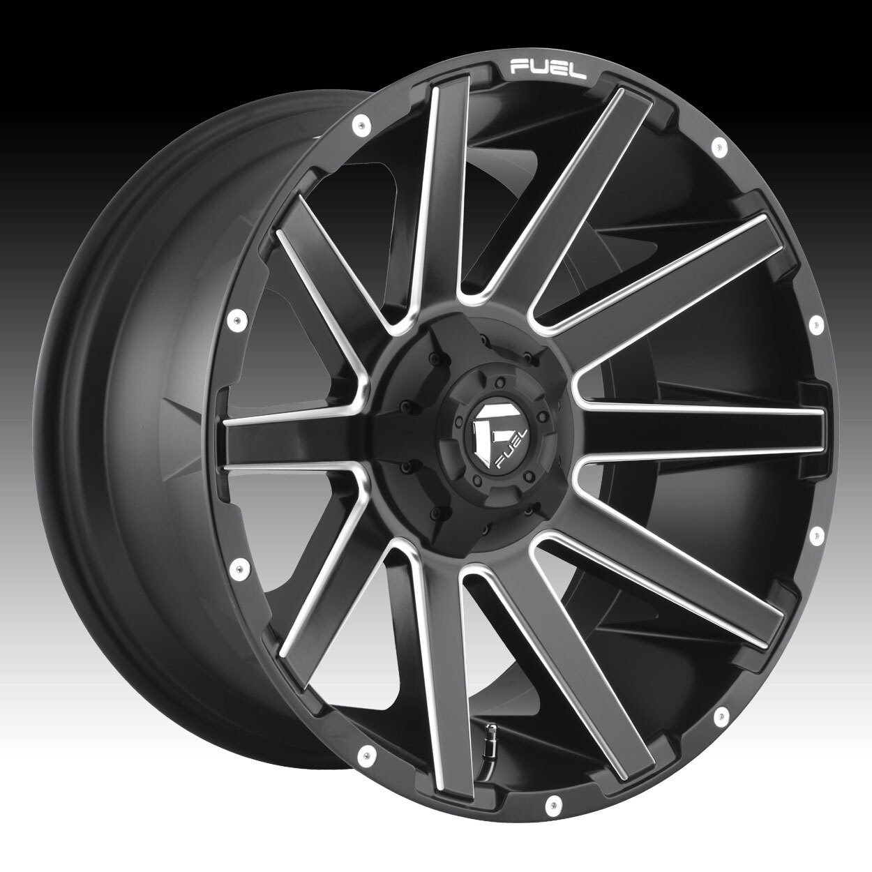 4/Fuel D616 Contra Matte Black Milled 20x9 5x5.5 / 5x150 1mm ...