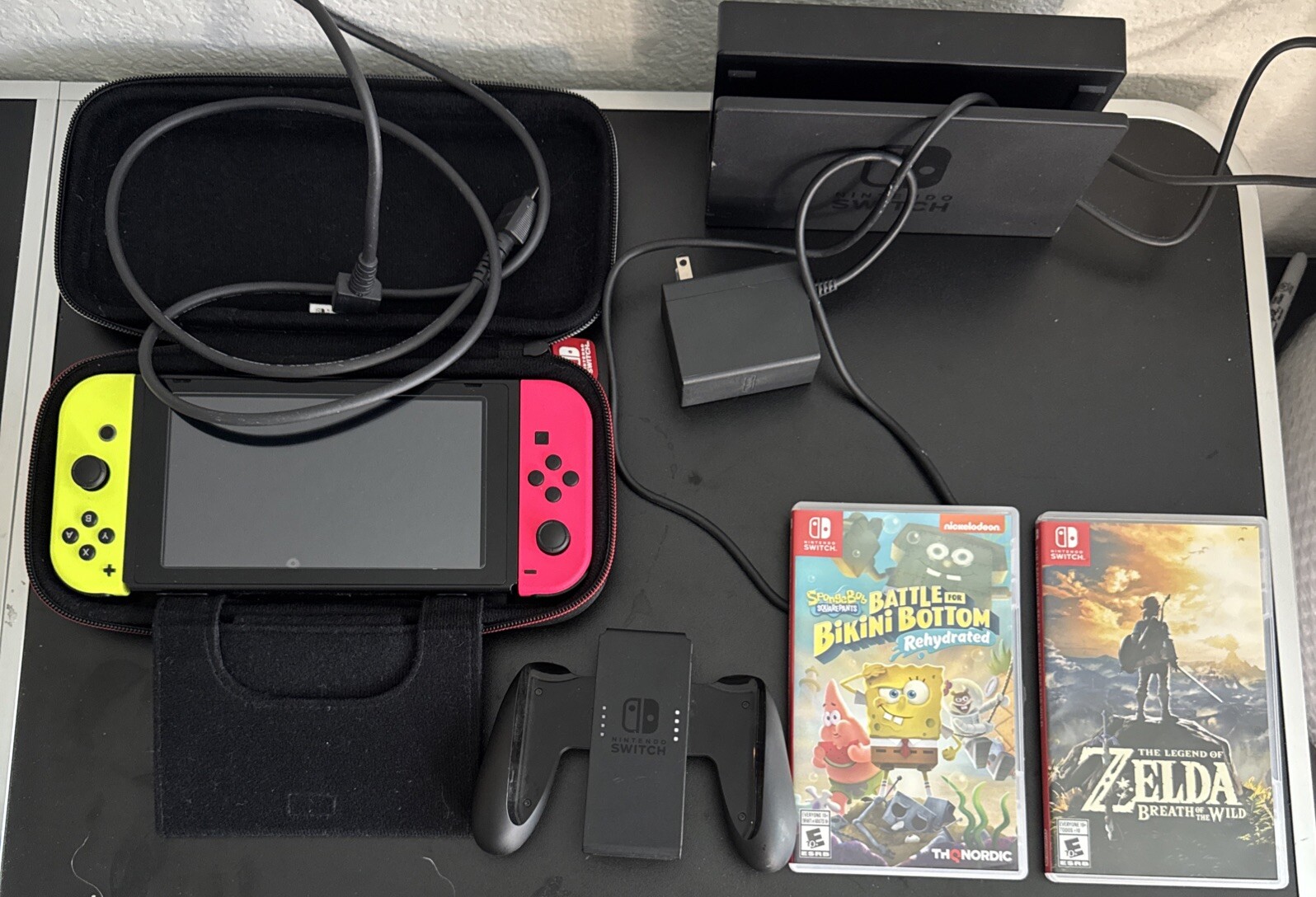 Nintendo Switch Console Dock Case Legend Of Zelda & SpongeBob Games ...