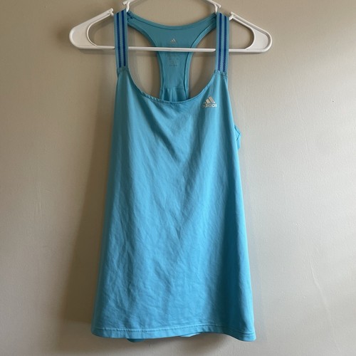 Adidas Small Blue Workout Racerback Tank Top Yoga Walking Workout | eBay