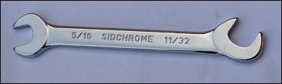 Sidchrome 5/16" x 11/32" Open Ended Precision Ignition Spanner Wrench ...