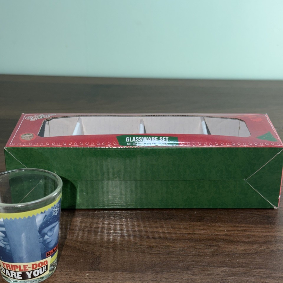 A Christmas Story Glassware Set Of 4 1.5 oz Glasses Silver Buffalo Shot ...