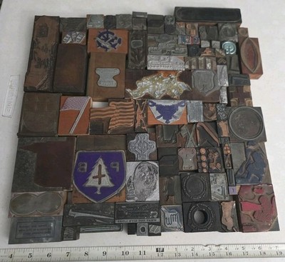 Vintage Letterpress Printing Block Misc Shapes Designs Unknowns Lot | eBay