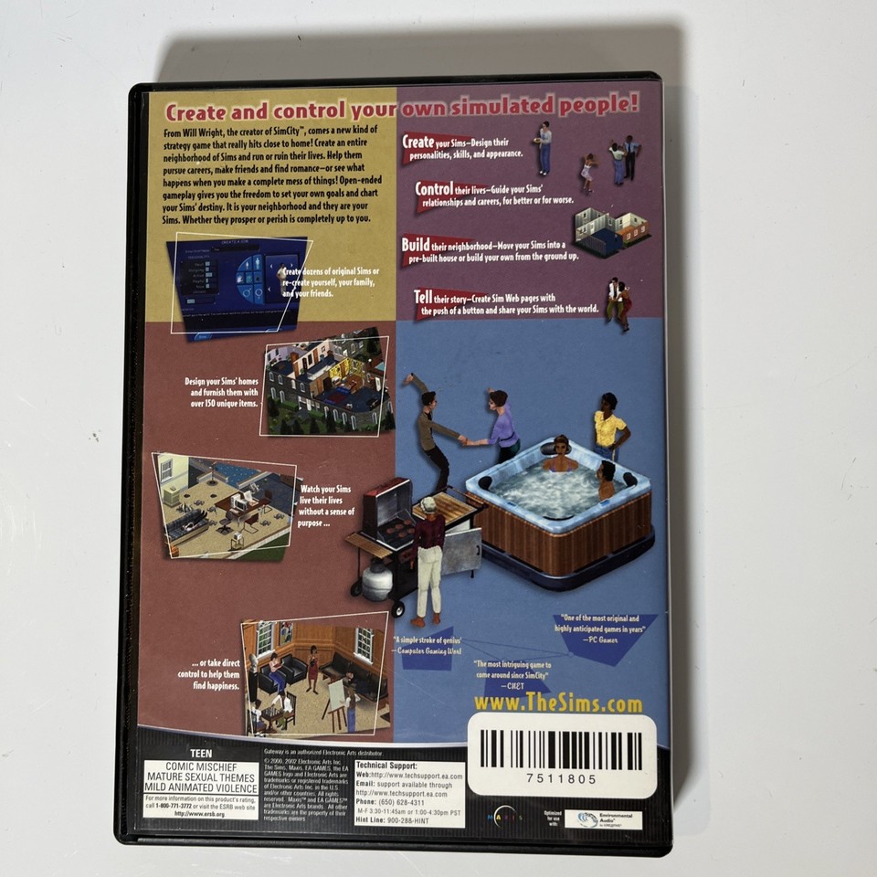 The Sims (PC, 2000) EA Original Sims 1 People Simulator For Windows PC ...