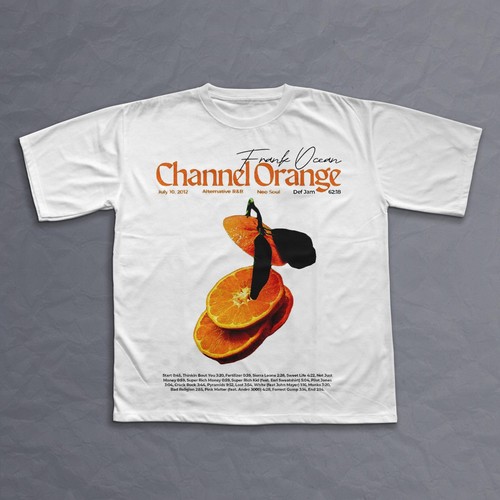 Channel Orange Frank Ocean Graphic Tee Blond Rap Merch Concert Shirt | eBay
