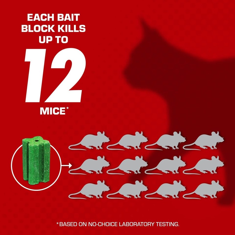 Mouse Mice Rat Killer 16 Blocks Bait Poison Rodent Station Trap Tomcat ...