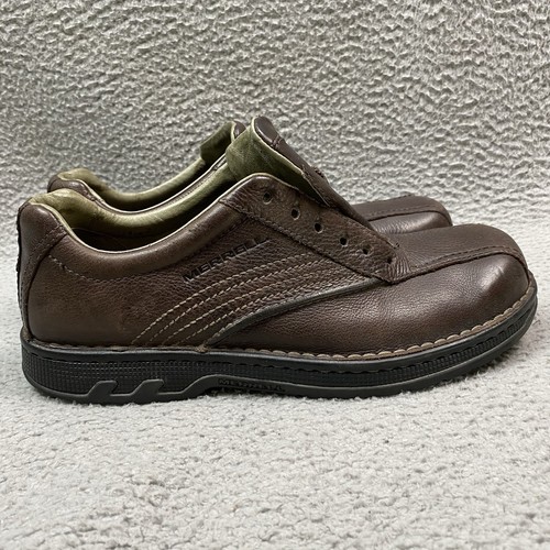 Merrell Men's Size 11.5 Brown Leather World Compass Stollen Lace Up ...