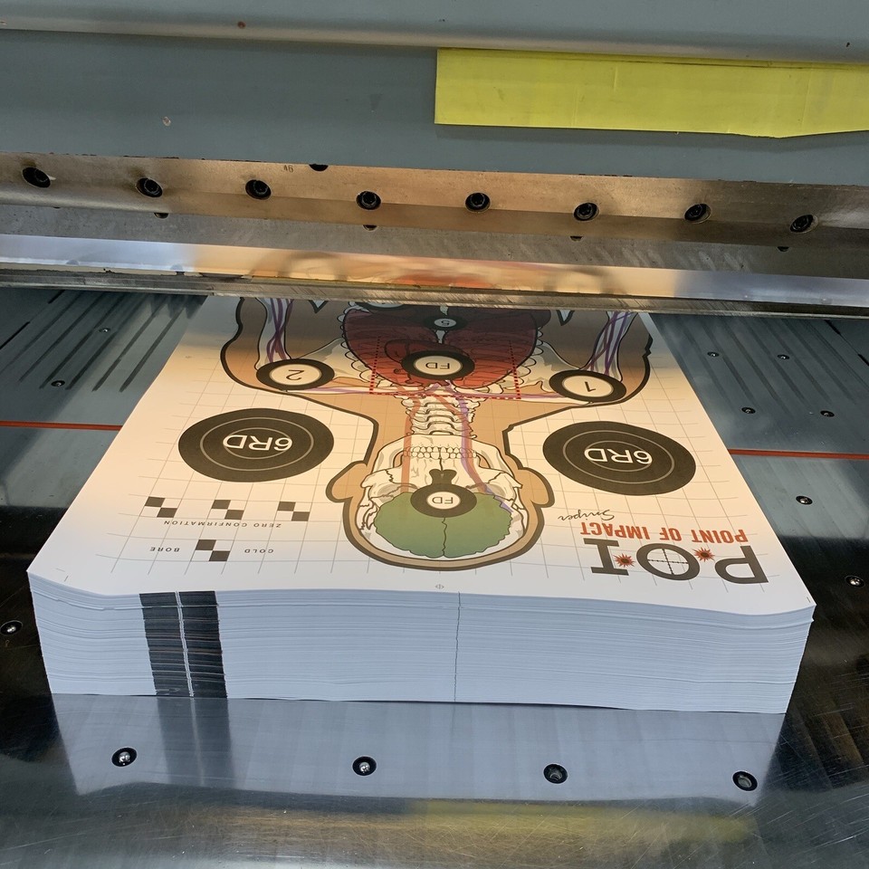 100 THICK Paper Targets Range Gun Pistol Rifle Skeleton w/ Vital Organs ...