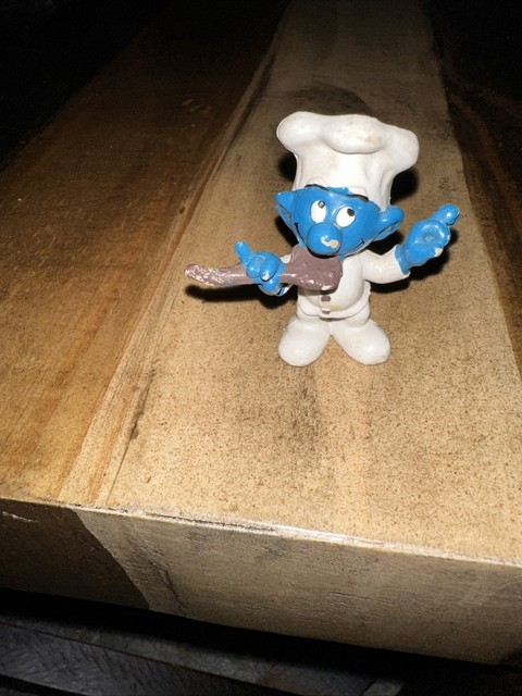 Smurfs 20042 Chef Greedy Smurf Cook Spoon Figure Vintage 1979 Schleich ...