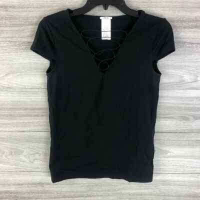 Woolrich Womens String Accent Front V Neck Shirt Top | eBay