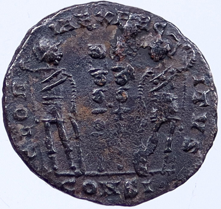 CONSTANTIUS II WAR LEGION SOLDIERS Authentic Ancient Genuine Roman Coin ...