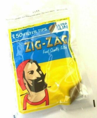 Zig Zag Ultra Slim Filter Tips 150 Pack Resealable Bag | Premium ...