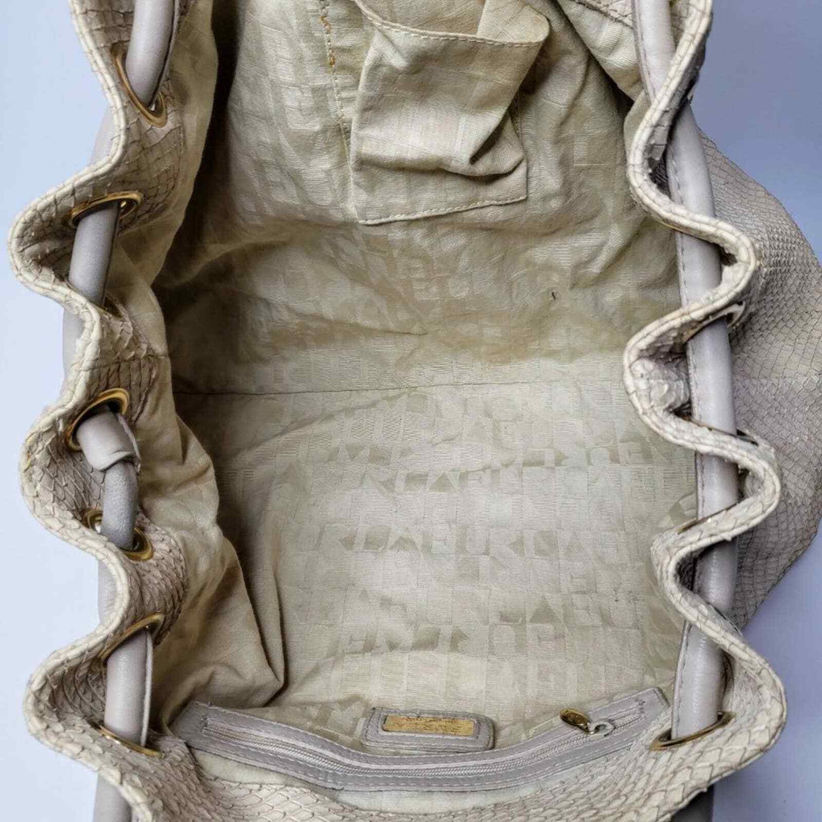 Furla Snake Textured Leather Hobo Purse - Gem