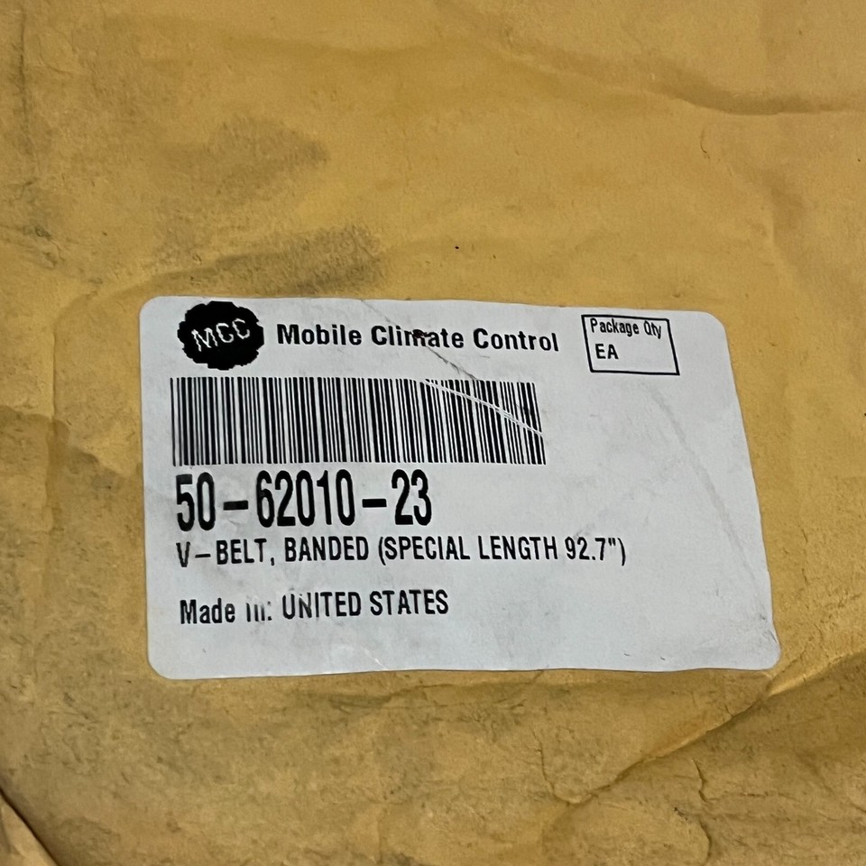 Mobile Climate Control Double V Belt 50-62010-23 92.7" | eBay