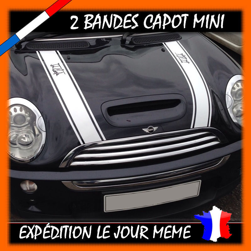 2 bandes de Capot Mini Cooper avec liserets JOHN COOPER | eBay