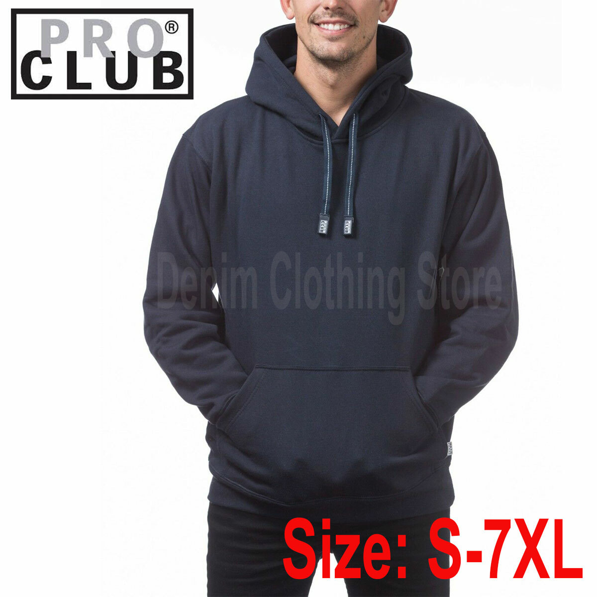 1 New Pro Club Heavyweight Pullover Fleece Hoodie Sweatshirts Hooded ...