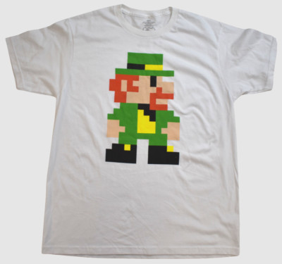 Mad Engine Mens Leprechaun 8-Bit St. Patrick's Paddy's Day Shirt New ...