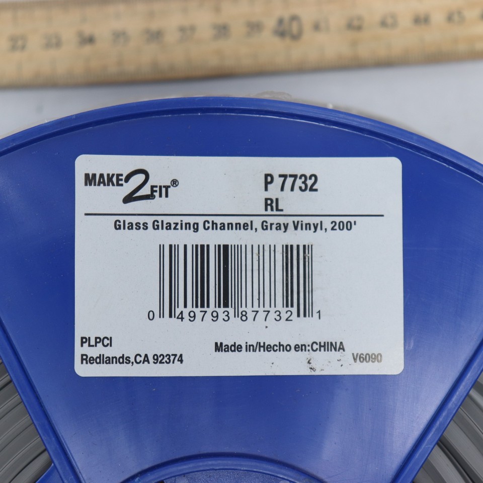 (1-Pk) PLPCI Glass Glazing Channel Gray Vinyl 0.23" x 200 ft. P 7732 | eBay
