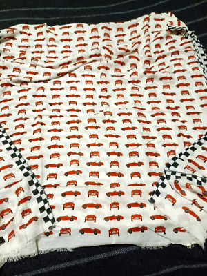 NK COLLECTIONS LUXURY SCARF RACING CARS LARGE 33" X 74 " MODAL CASHMERE ...