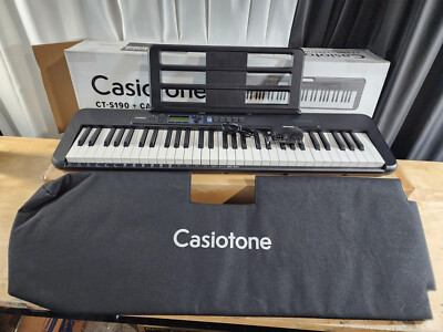 Casio CT-S190 61-key Portable Electronic Keyboard Piano Bundle ...