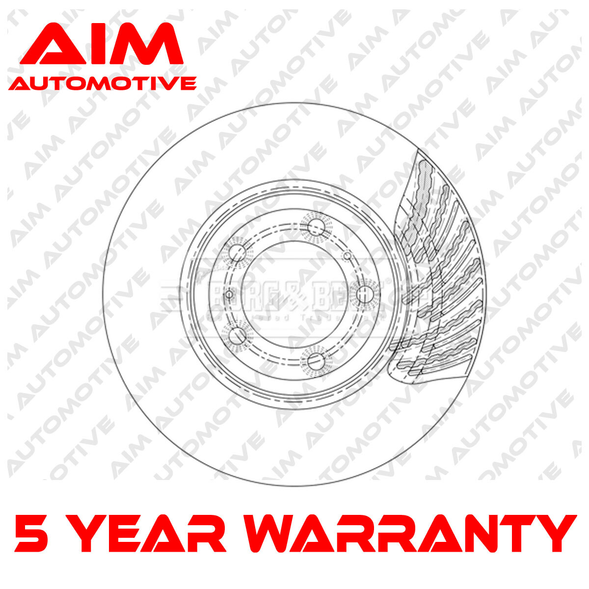 1x Brake Disc Front Left Aim Fits Porsche Panamera 2016- 2.9 3.0 4.0 D ...