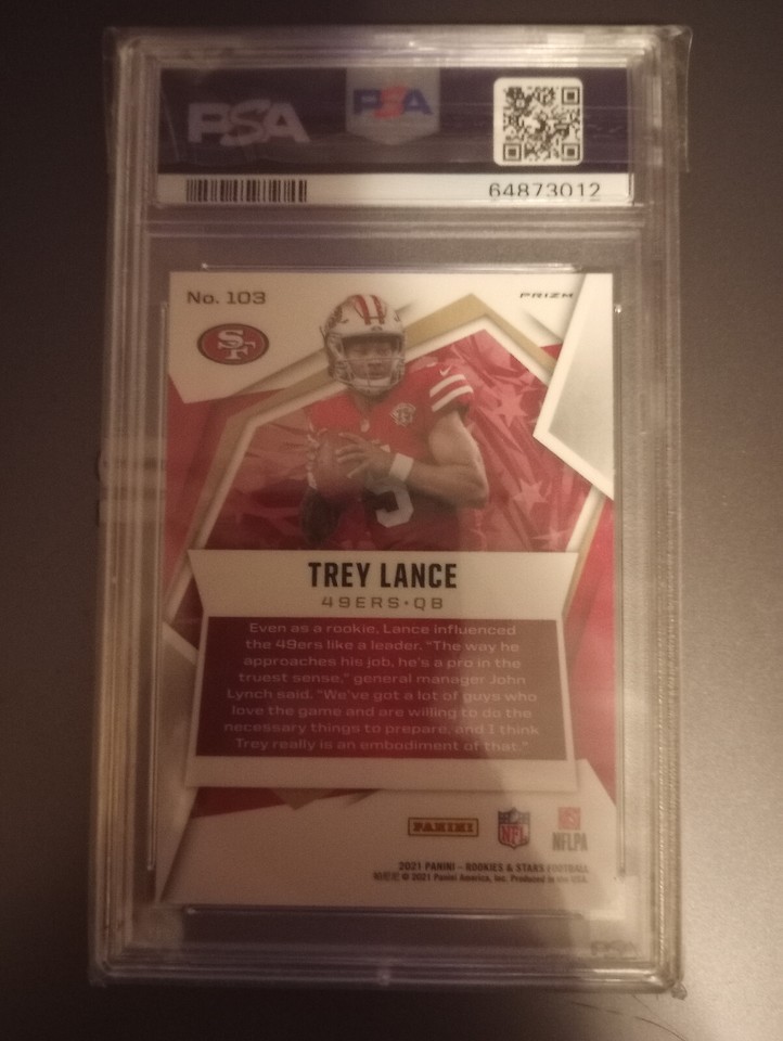 2021 Panini Rookies & Stars TREY LANCE Pulsar Prizm Rookie RC #103 PSA ...