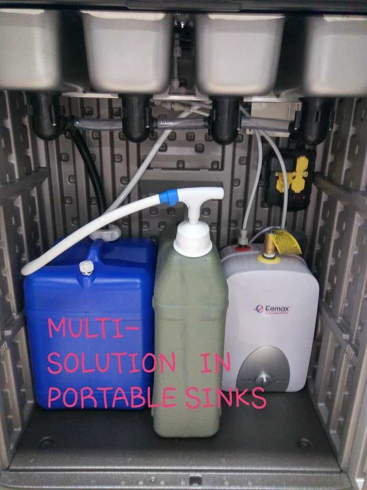 Portable Sink Mobile Concession three - compartment Hot Water w/Hand ...